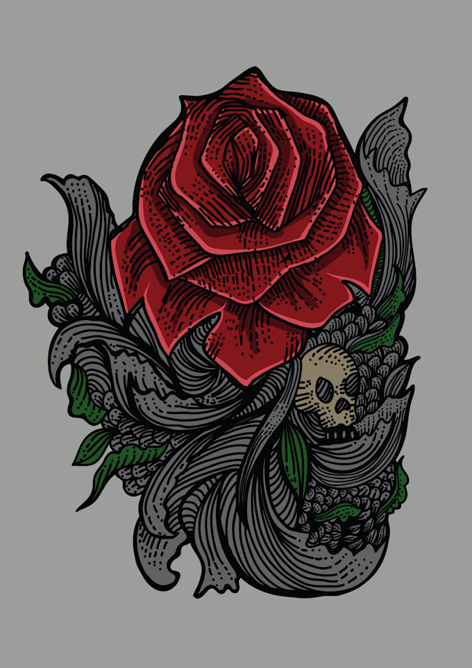 Draw illustrations in a engraving cartoon by Vjarofsound | Fiverr