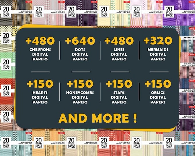 Deliver mega bundle digital paper pack, printable background by ...