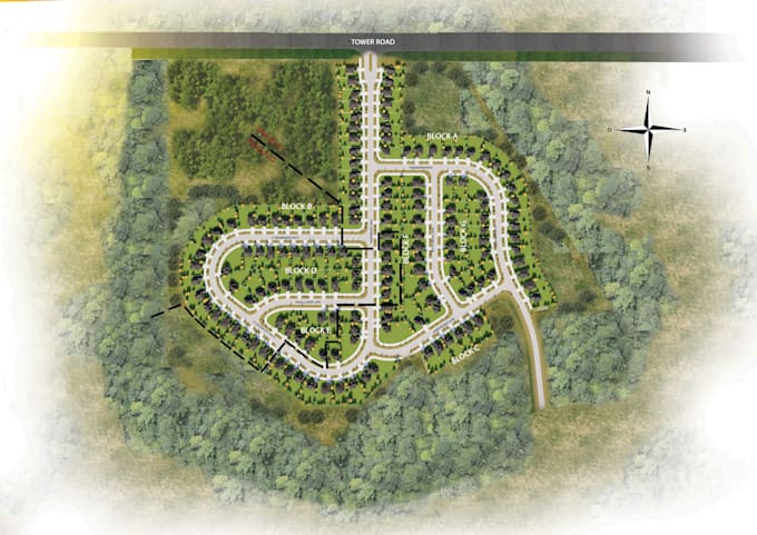 Draw and render landscape plan plot residential , site plan by Roudina ...
