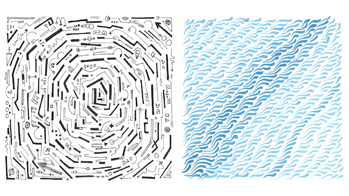 Hand draw a repeating line art pattern by Roosfuning | Fiverr