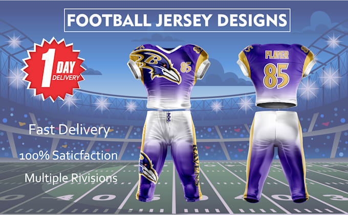 Do custom american football jerseys and uniform design by Niferdesigns ...