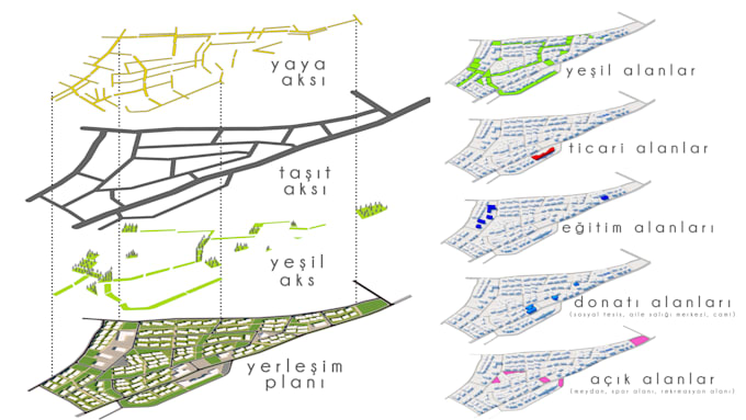 Design urban axonometric diagrams and urban model render diagrams by ...