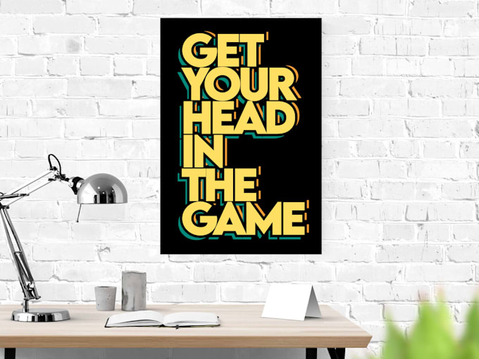 Make text design for wall art, poster, and canvas design ready to print ...