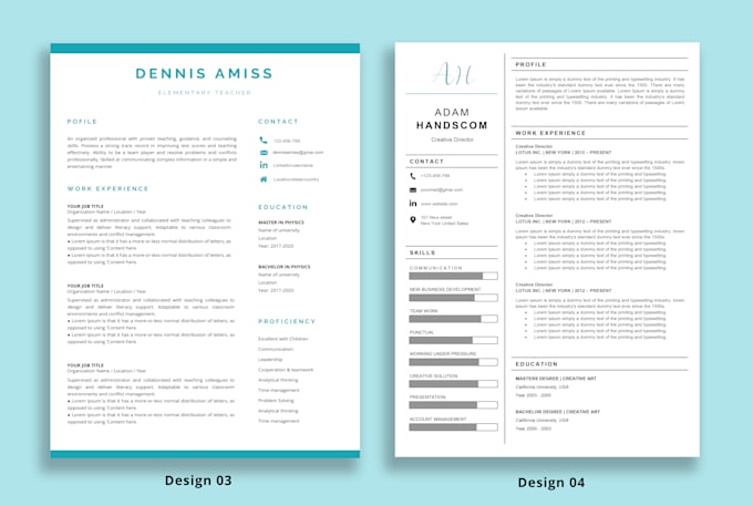 Design resume, cv, templates in ms word, google docs, canva by Reazus ...
