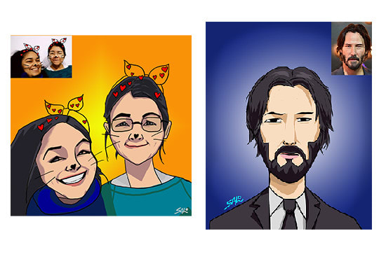 Draw your portrait in the cartoon style by Desdeabajo | Fiverr
