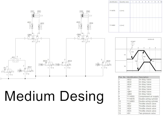 Diseñar planos neumáticos y electroneumáticos by Fabian_muegues | Fiverr