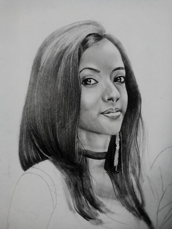 Draw your realistic detailed portrait pencil sketch by Nsanka | Fiverr
