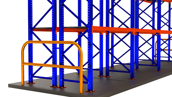 Design racking system using solidworks with rendered images by ...