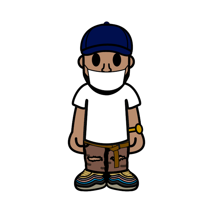 Illustrate you as a bape and baby milo bathing ape character by ...