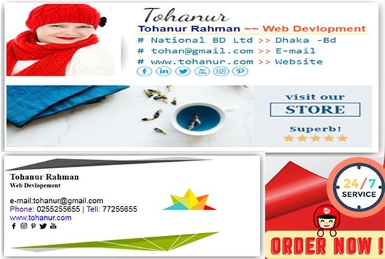Design clickable html email signature using html and css by Tohanurr | Fiverr