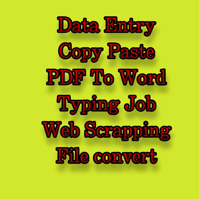 Do any type of data scraping , file convert in 24 hour by Balami123 | Fiverr