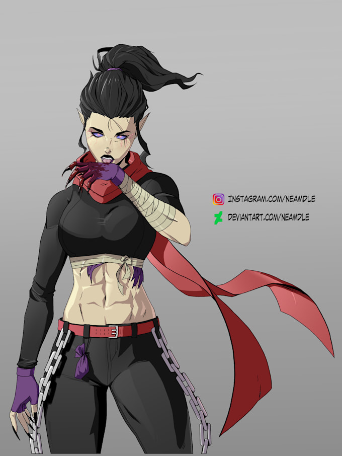 Draw any character my style, anime, or cartoonishly by Theoneneamdle ...