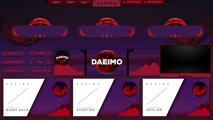 Create a legendary twitch overlay for your stream by Daeimo | Fiverr