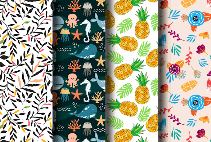 Create seamless repeat pattern for textile design by Nazifa_studio | Fiverr