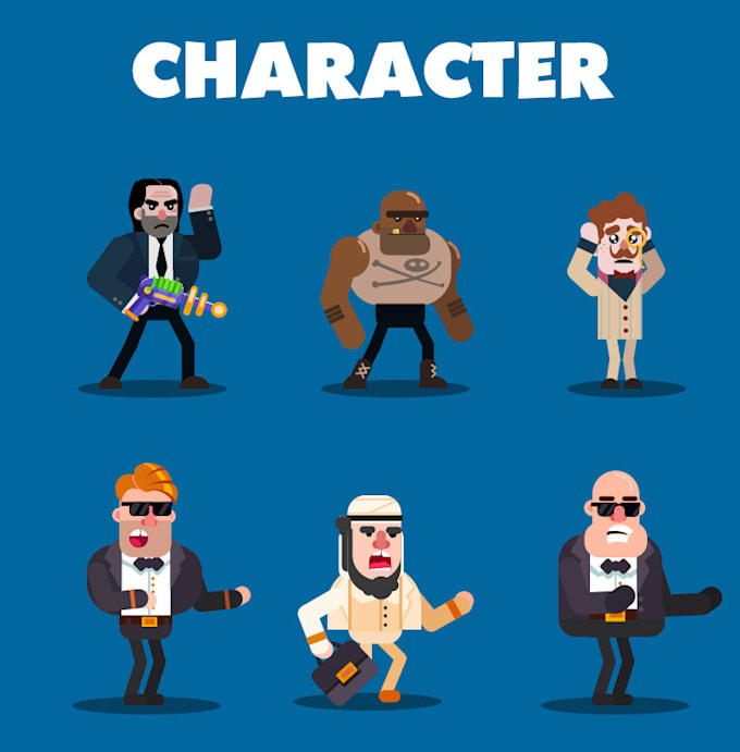 Do flat character game concept by Brothersteam777 | Fiverr