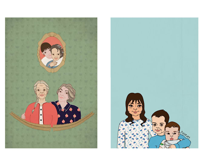 Make a simple digital illustration portrait by N_blue1 | Fiverr