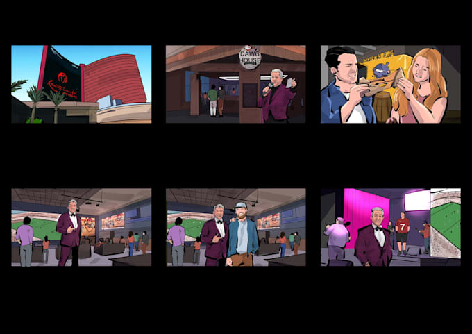 Draw full color storyboard for your film or advertisement by ...