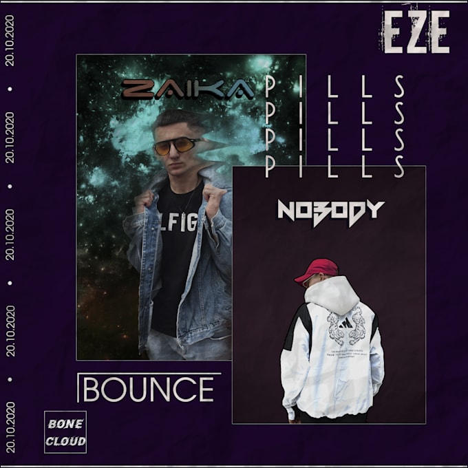 Creative rap covers in photoshop by Bonecloud | Fiverr