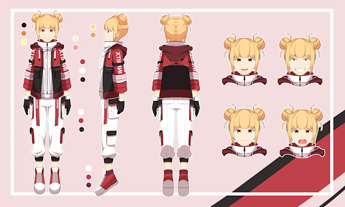 Draw character sheet in anime style by Nogatsu_ | Fiverr