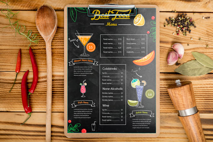 Design amazing,standard and attractive restaurant menu by ...