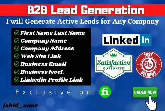 Do b2b targeted lead generation by Jahid151 | Fiverr