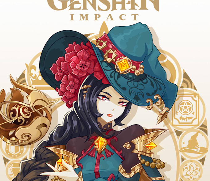 Draw you as a genshin impact character by Skadiii | Fiverr