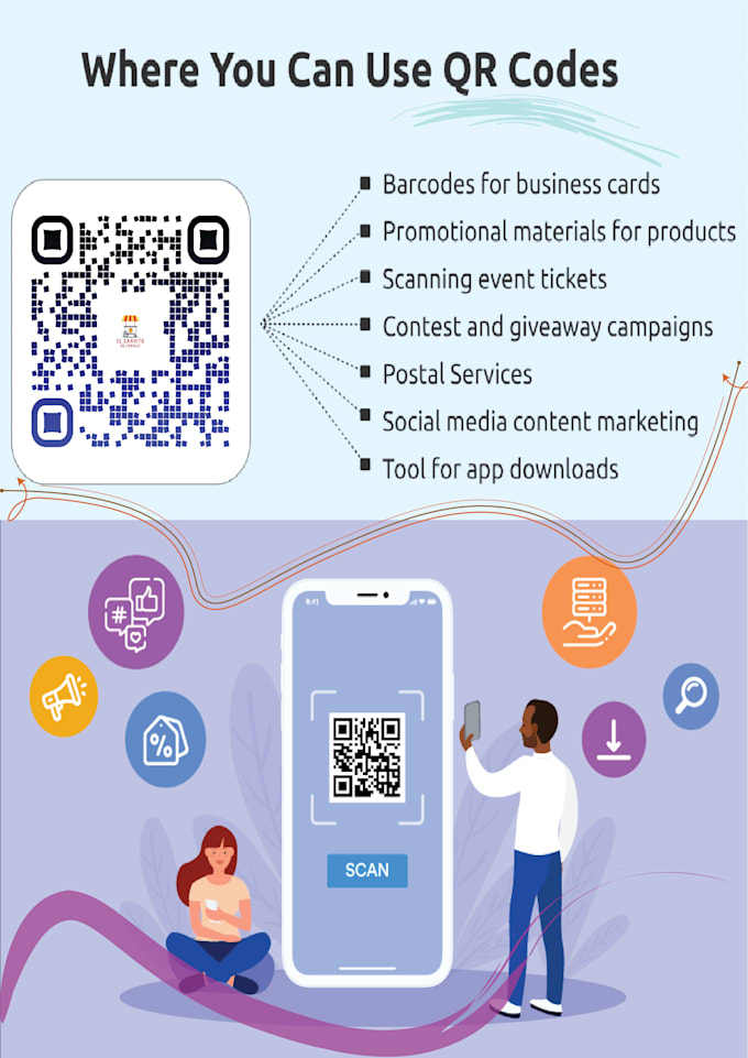 Design a custom eye catchy qr code for you to attract new customers by ...