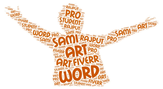 Design best word art in any shape you want by Prosamirajput | Fiverr