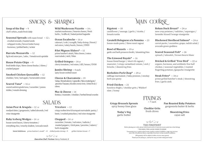 Design an exciting menu for your restaurant by Brianteller | Fiverr