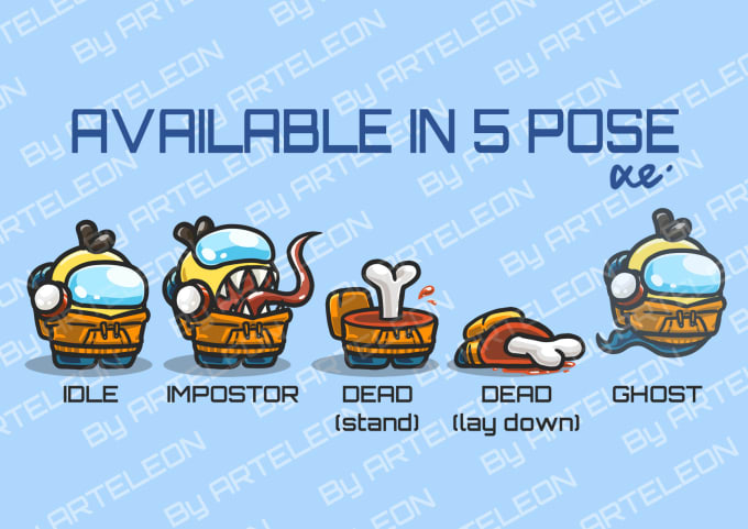 Draw custom among us style character based on your request by Arteleon ...