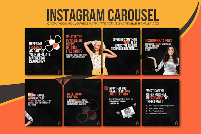 Design attractive engaging instagram infographics carousel post and ...