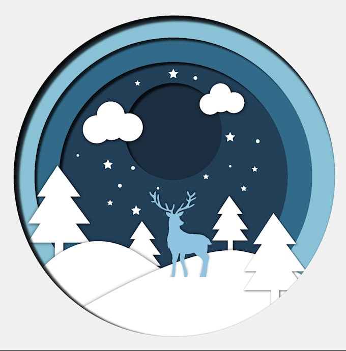 Create papercut vector illustration by Juliabaym | Fiverr