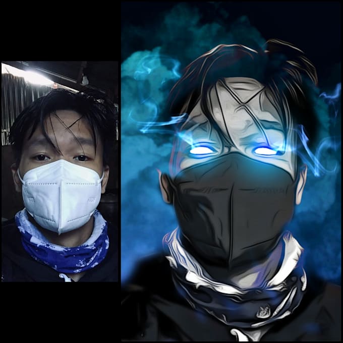 Edit glowing eye andsmoke effects on photo by Mark606 | Fiverr