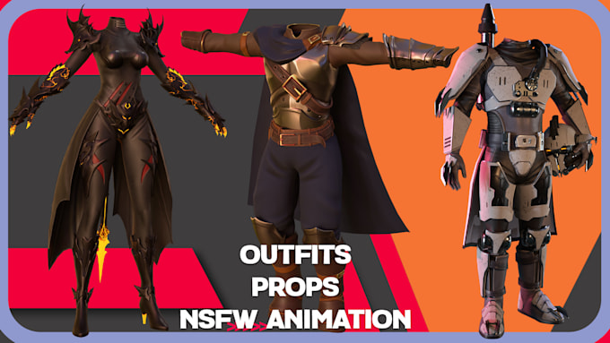 Do custom 3d avatars, emotes, pvp system and props for vrchat, vtuber ...