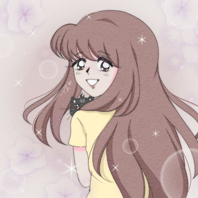 Draw in cute 90s anime style by Tamhyuue | Fiverr