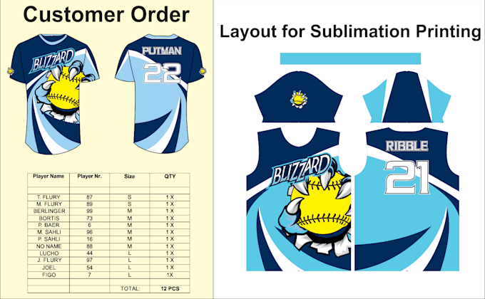 Do layout your uniforms design into sublimation files by ...