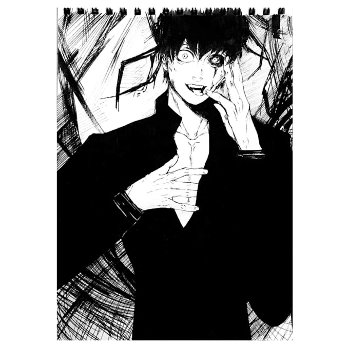 Do an ink drawing of your favourite manga characters by Sashart_ | Fiverr