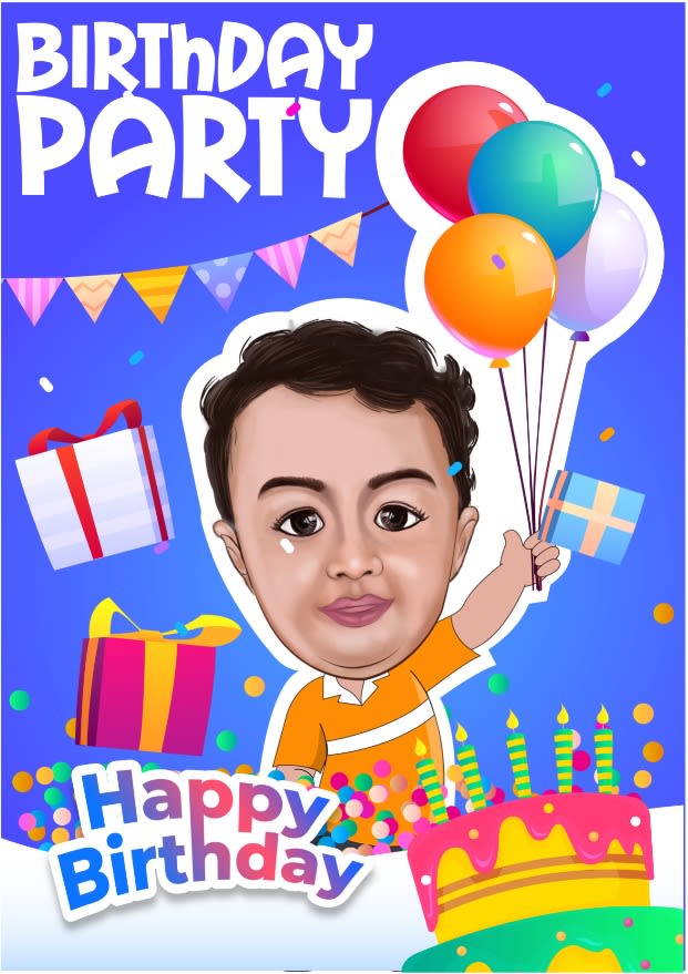 Create birthday custom caricature poster by Artist_manoj | Fiverr