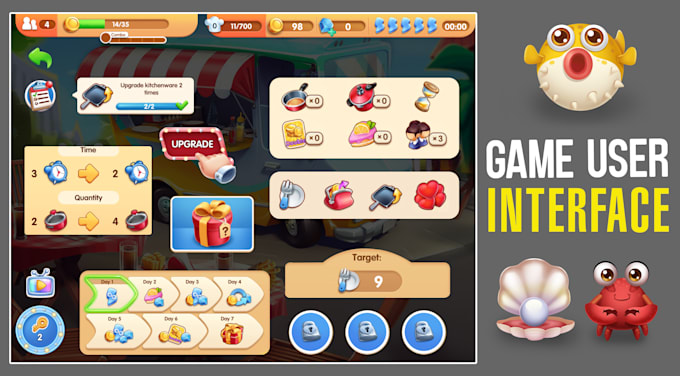 Design 2d game ui by Humzahawais | Fiverr