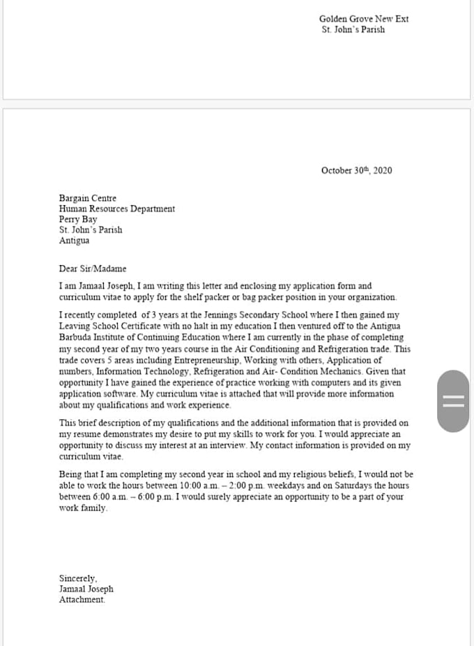 Prepare outstanding job application letters by Shanquaila_26 | Fiverr