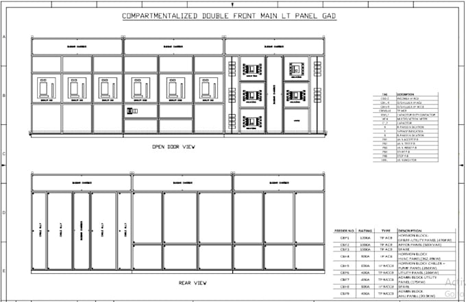 Provide electrical power panel design in autocad by Prism_energy | Fiverr
