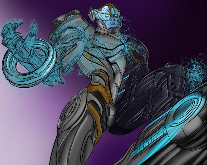 Custom digital art cyborg, cyberpunk, and fantasy characters by ...