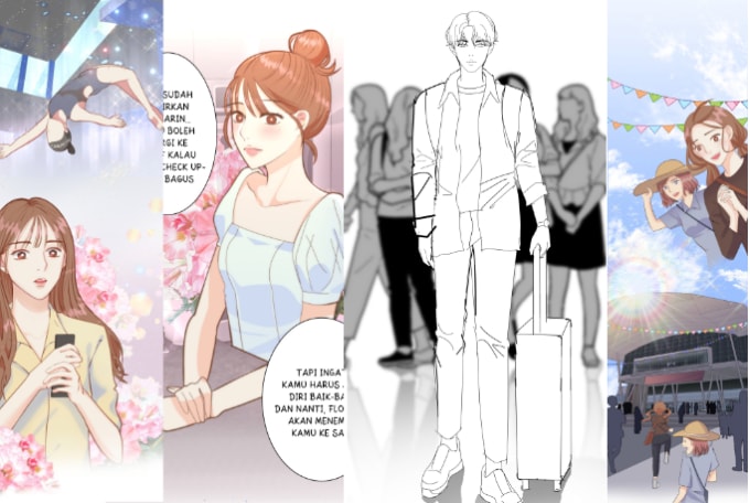 Make you a webtoon pages with korean manhwa style by Moonbebe26 | Fiverr