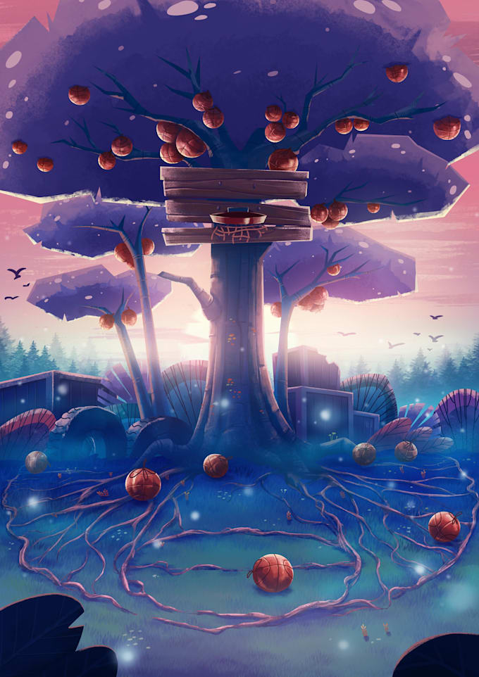 Draw 2d background illustration by Dhanie_ramadhan | Fiverr