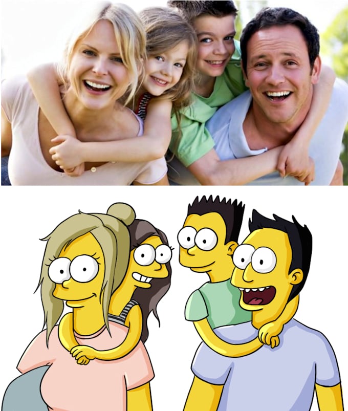Turn you into simpsons character by Amyzmind | Fiverr