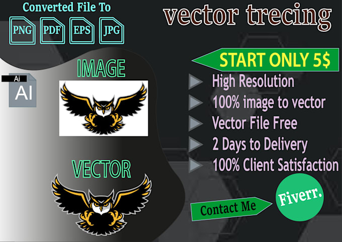 Vectorise logo, vector tracing, convert image to vector by Umaradam749 | Fiverr