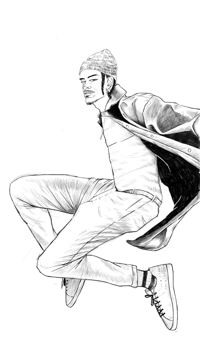 Design cool character in inking style using photoshop by Art_window ...