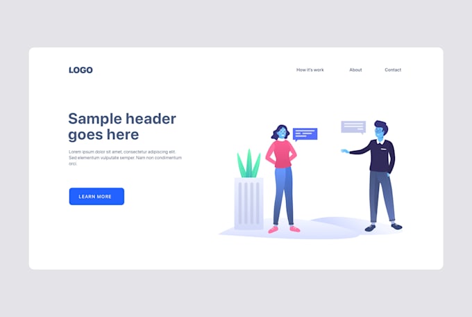 Create modern vector hero section for your web by Crafteddesign01 | Fiverr