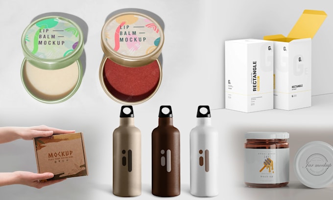 Create realistic 3d mockup smart object product templates by ...