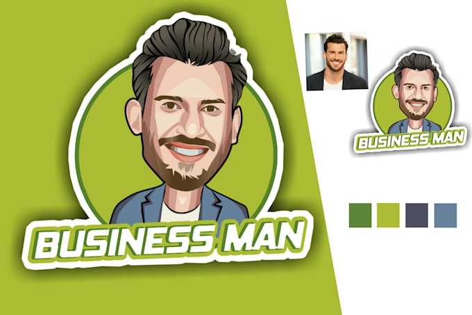 Make avatar cartoon big head logo for your business by Suryadesign19 ...